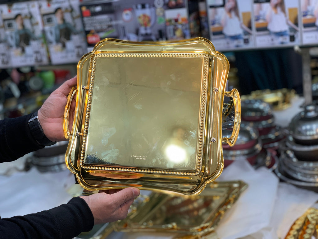 Stainless Steel Golden Trays 3 in 1 – DUBAIZONES