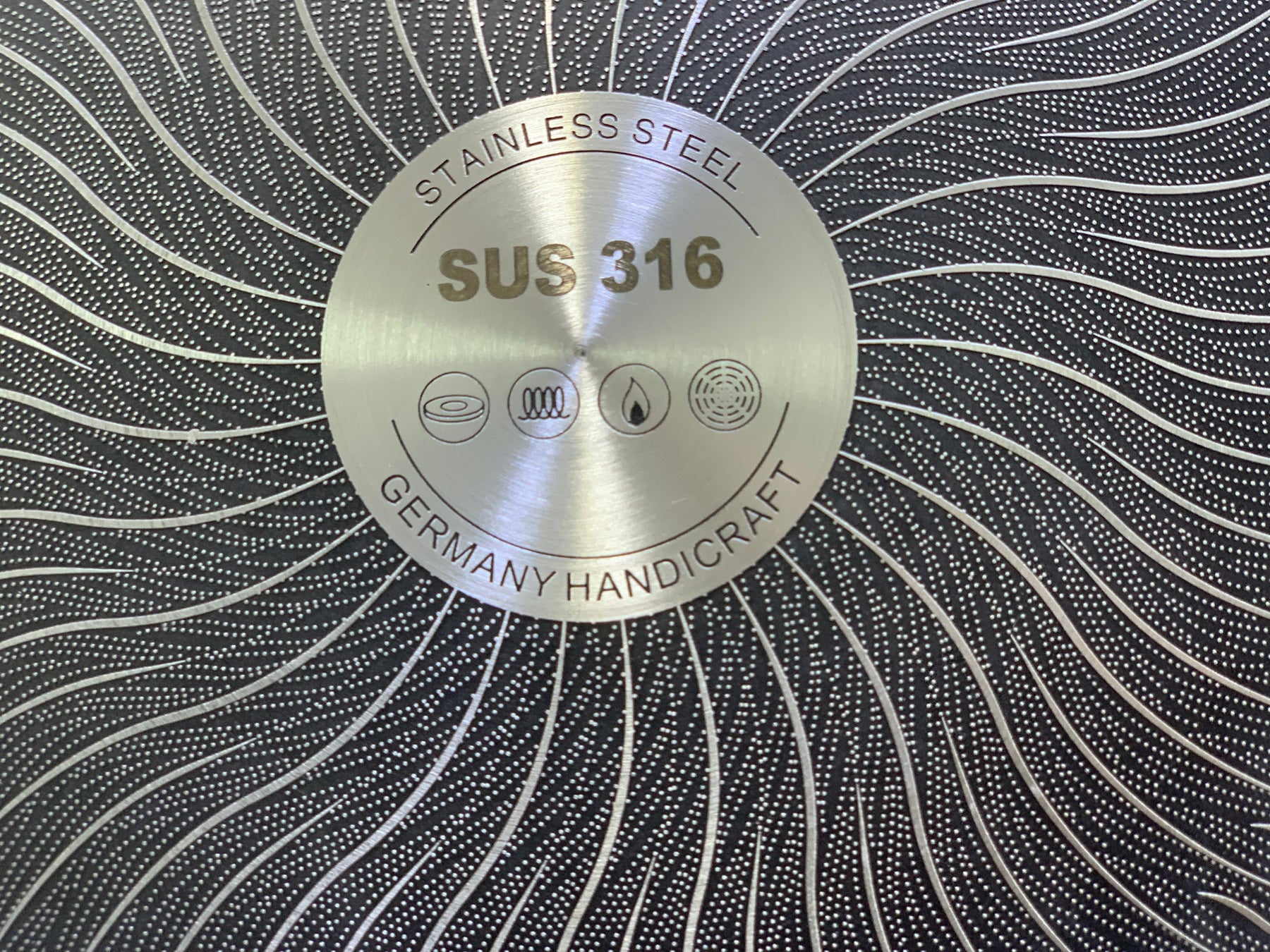 Laser Coating Frying Pan Stainless Steel Honeycomb Pattern Skillet wit ...