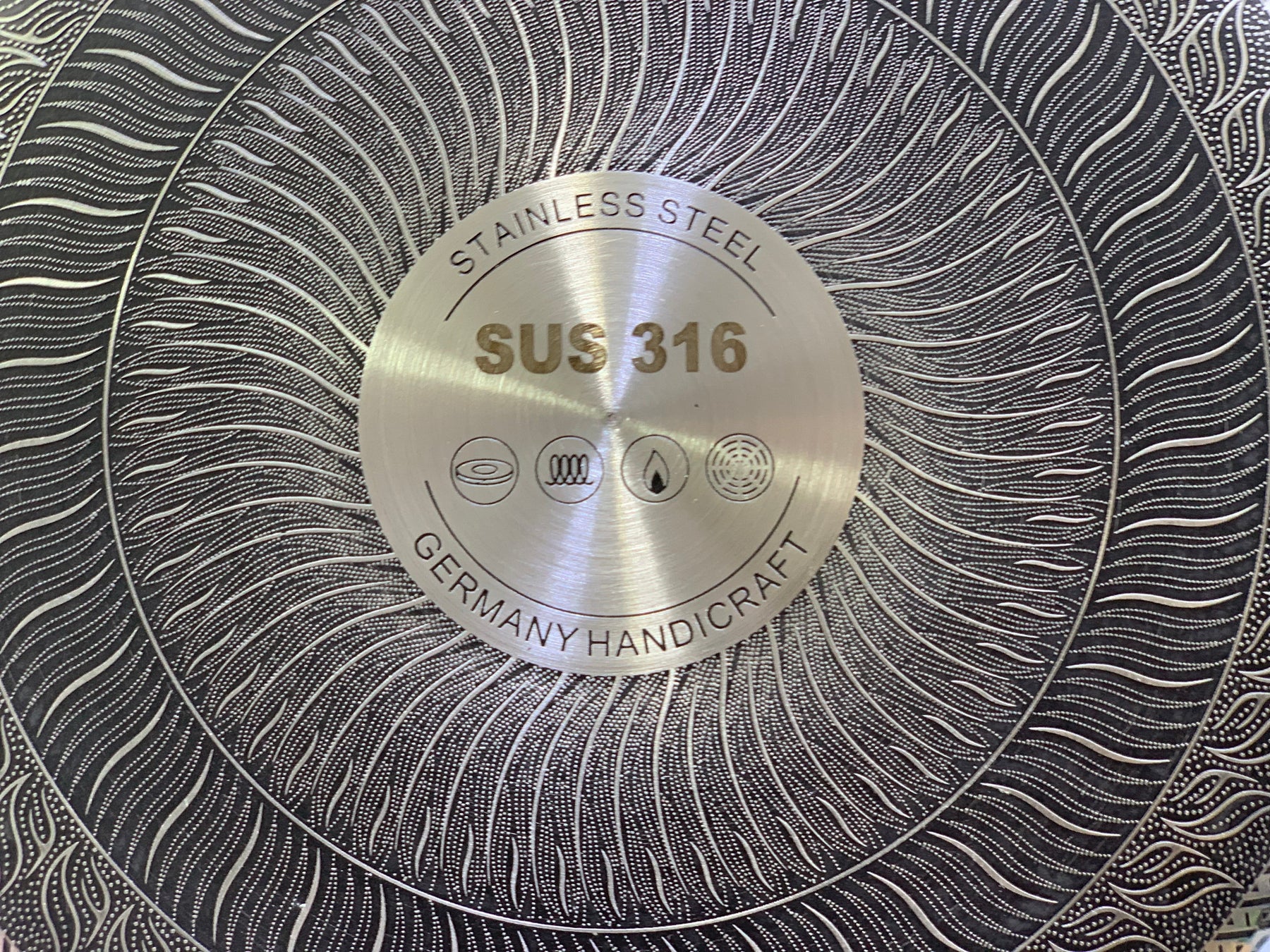 Laser Coating Frying Pan Stainless Steel Honeycomb Pattern Skillet wit ...