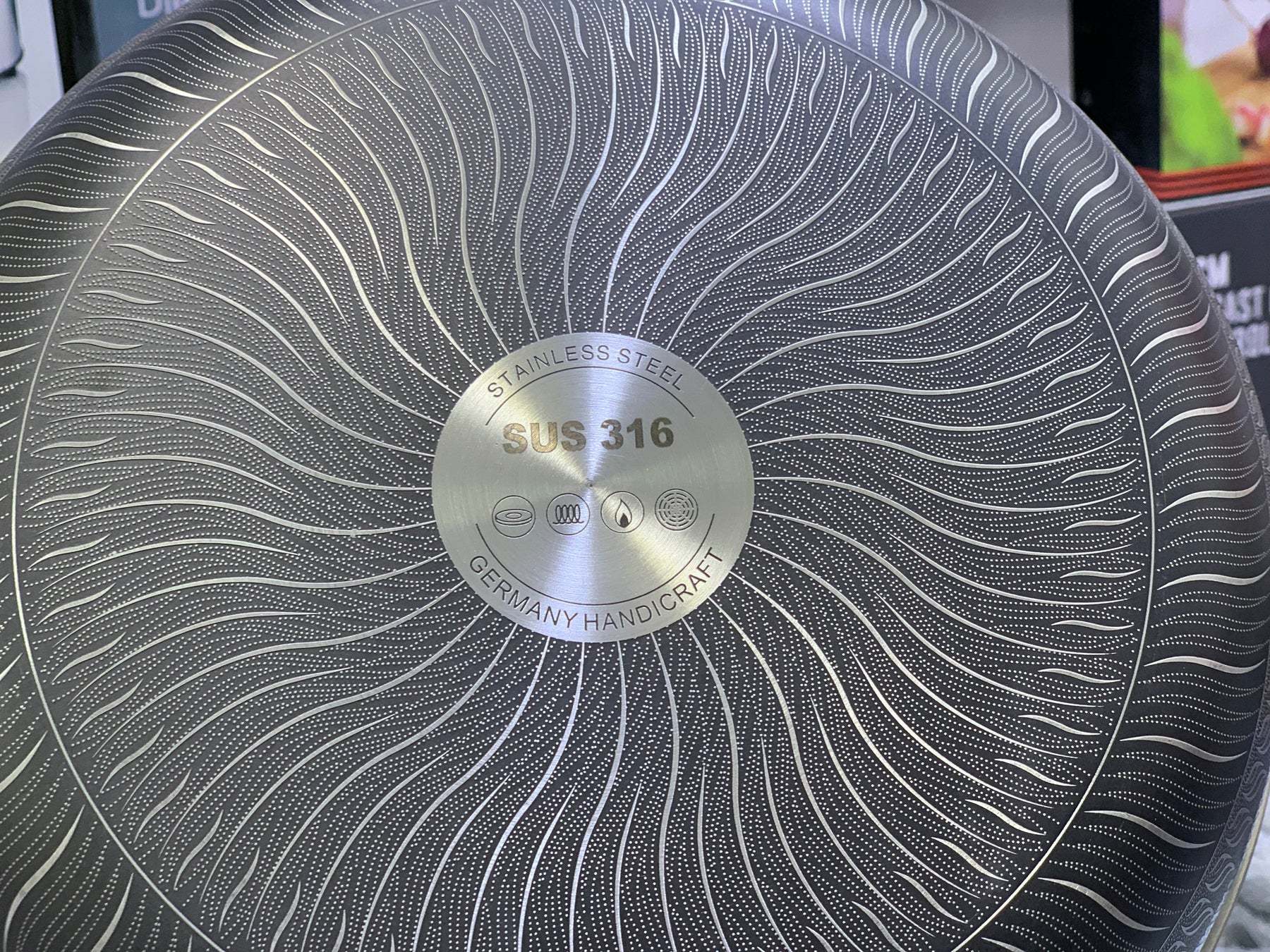 Laser Coating Frying Pan Stainless Steel Honeycomb Pattern Skillet wit ...