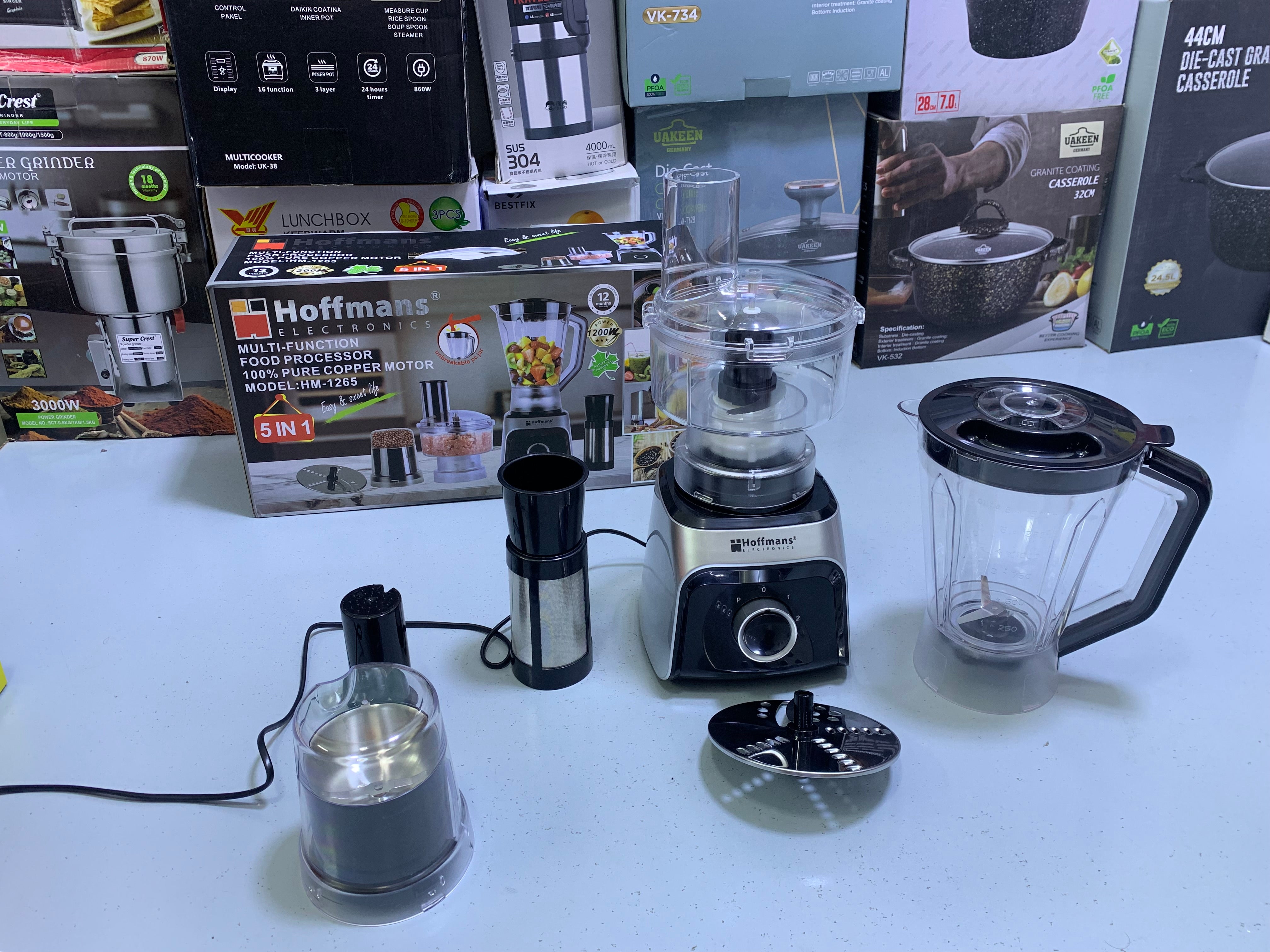Hoffmans Electronics 5 in 1 Multifunctional Food Processor Full copper ...