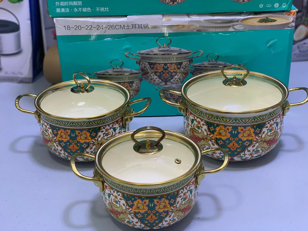 Non Stick Enamel Coating Cookware Set 10 Pieces – Dubaizones